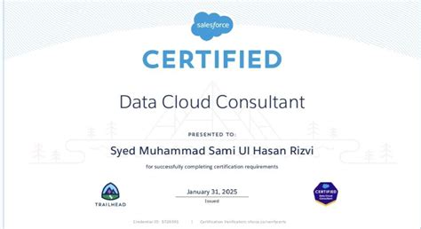 Salesforce Certification Datacloud Muhammad Sami