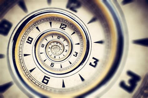 Premium Photo Time Spiral Clock Deadline Droste Abstract Shabby