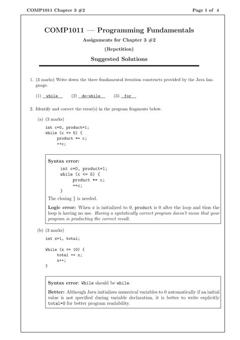 Answer Of Assignment 3 2 COMP1011 Chapter 3 2 Page 1 Of 4 COMP1011