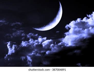 Moon Night Sky Clouds Elements This Stock Illustration 387004891