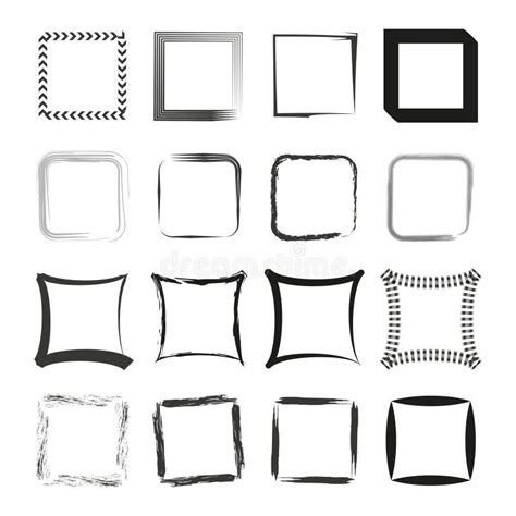 Abstract Square Frames Collection Vector Illustration Eps 10 Stock Vector Illustration Of
