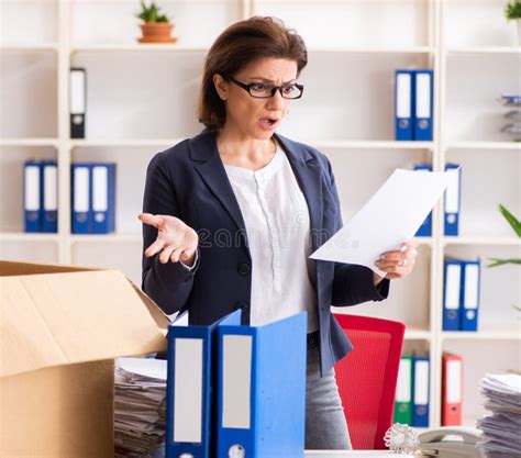Middle Aged Female Employee Being Fired From Her Work Stock Image Image Of Dismissal Loss