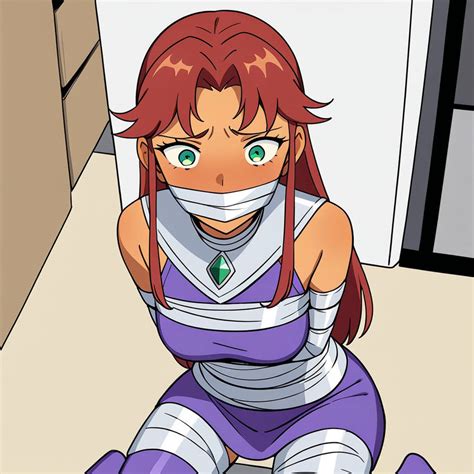 Starfire Tape Bondage By Billyfrank123 On Deviantart