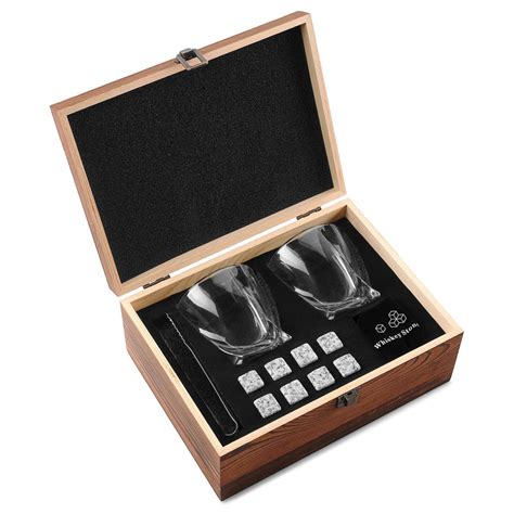 Whiskey Set Glasses Tongs And Granite Stones In Stock Trendhim
