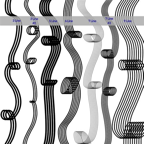 Multi Line Procreate Brushes Etsy
