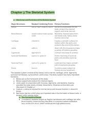 Chapter 3 The Skeletal System Pdf Chapter 3 The Skeletal System 1 Structures And Functions Of