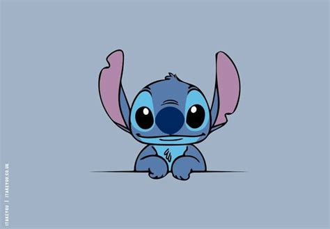 Fun And Cute Stitch Wallpapers Stitch On Misty Blue Background Cute Wallpapers For Computer