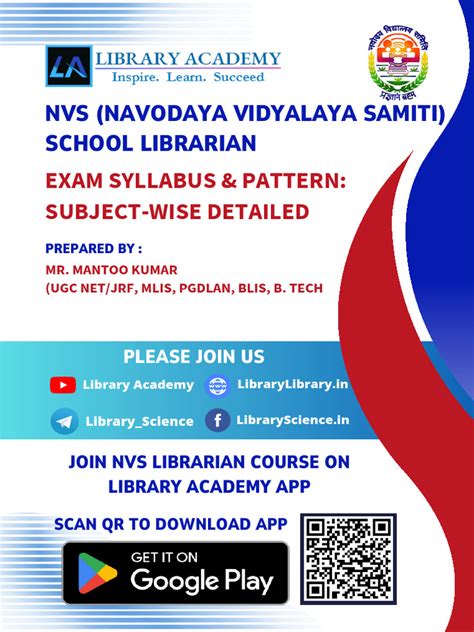 Nvs Librarian Syllabus And Exam Detailed Pdf Libraries Information