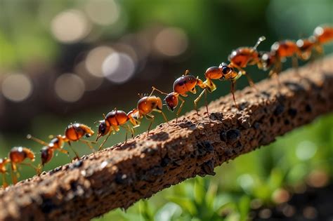 A Line Of Marching Ants In Premium Ai Generated Image