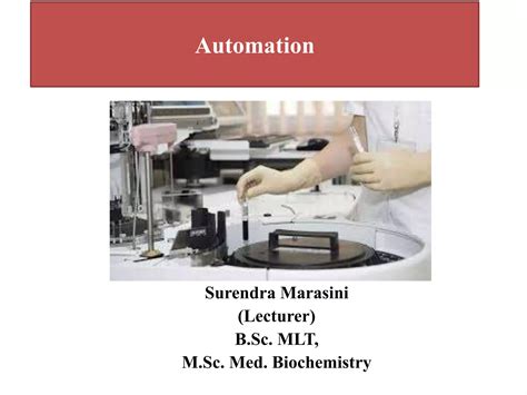 Automation And Continuous Flow Analyzer Pptx