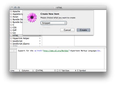 Macos How Do I Create A New Snippet In TextMate 2 Super User