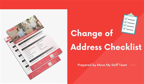 Change Of Address Checklist Printable PDF