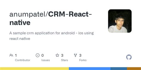 Github Anumpatel Crm React Native A Sample Crm Application For Android Ios Using React Native