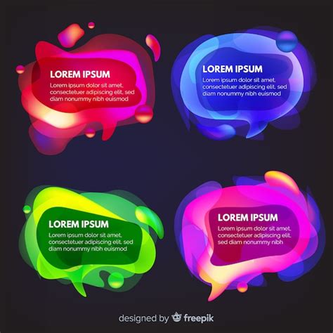 다채로운 배경으로 채팅 거품 무료 벡터
