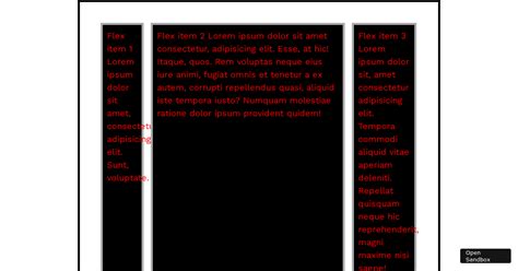 Flexbox Width Codesandbox