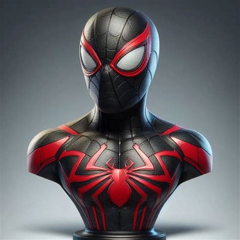 👤 Spider Man Miles Morales Bust・ Obj File For 3d Printing・cults