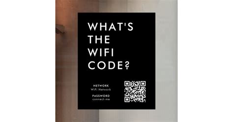 what s the wifi code wifi network qr code black window cling zazzle