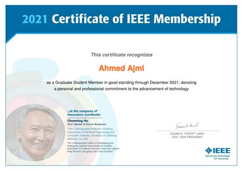 Pdf Ieee Membership Certificate