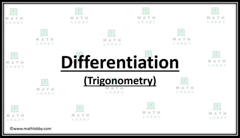 Differentiation Trigonometry