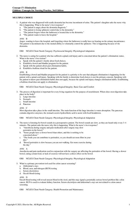 Exam Chapter Copyright Elsevier Inc All Rights Reserved Concept Elimination