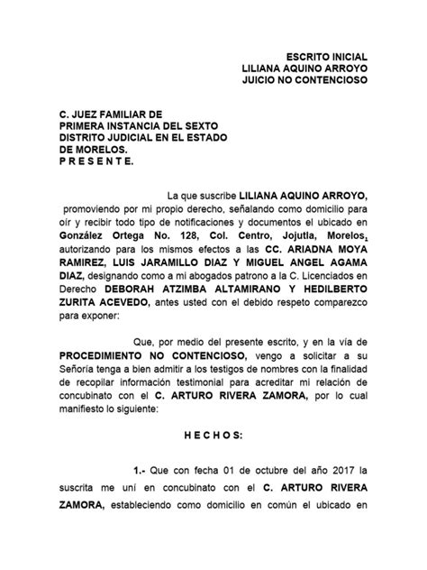 Acreditación De Concubinato En Juicio Pdf Política Ciencias Sociales