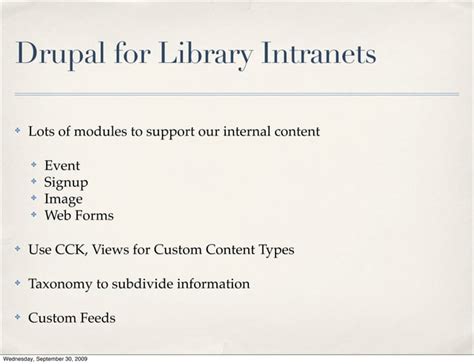 Building A Drupal Driven Intranet PPT