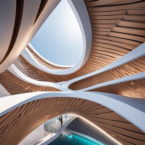 Premium Photo Curve Roof Parametric Architecture Design Architecture Futuristic Art Performing