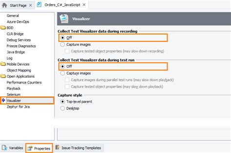 Enabling And Disabling Test Visualizer Testcomplete Documentation
