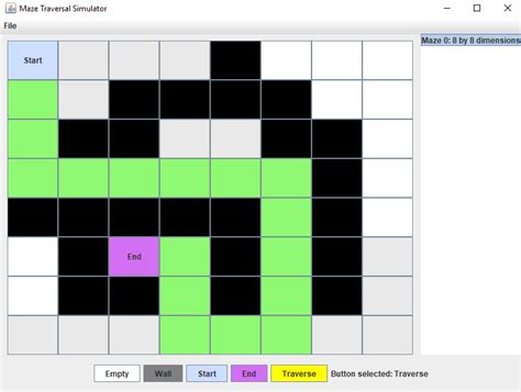 Github Christopherhuimaze Traversal Sim An Interest In Pathfinding Algorithms Led To The