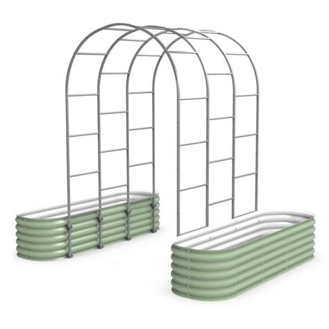 Reviews For Vego Garden Garden Modular Arched Trellis System Triple Section 4 5 Long Trellis