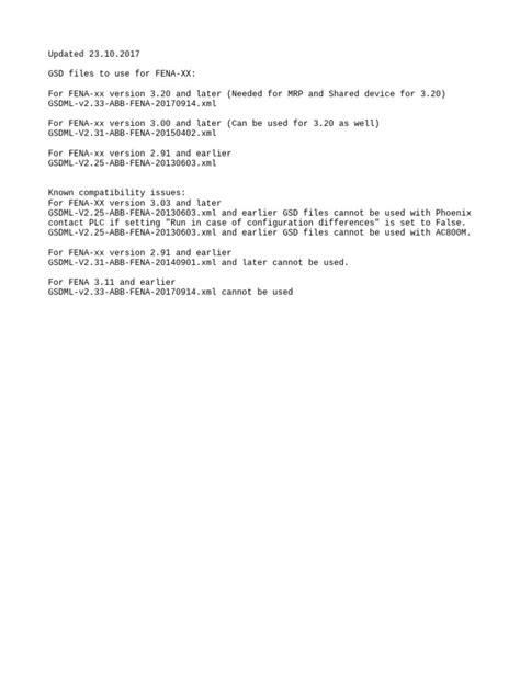 Fena Gsdml Selection Guide Pdf