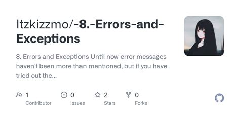 Github Itzkizzmo 8 Errors And Exceptions 8 Errors And Exceptions
