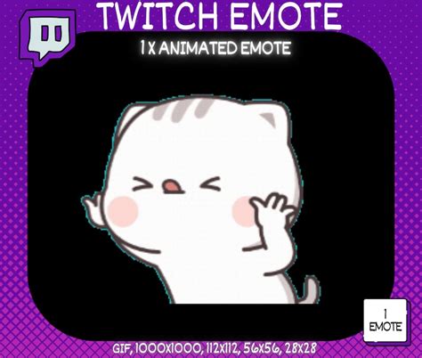 Animated Twitch Emote Funny Kitty Tease Emote Cute Twitch Emote