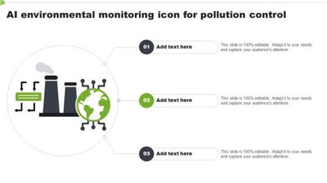 Ai Environmental Monitoring Icon For Pollution Control Ppt Template