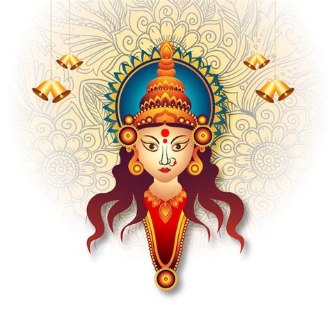 Premium Vector Happy Navratri Artistic Durag Face For Durga Puja