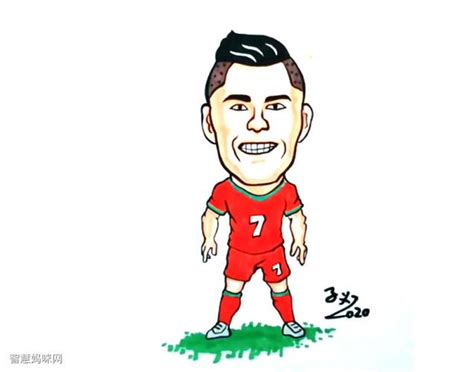 C罗倒挂金钩简笔画 简笔画图片大全 普车都