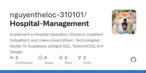 GitHub Nguyentheloc Hospital Management Implement A Hospital Operation Doctors