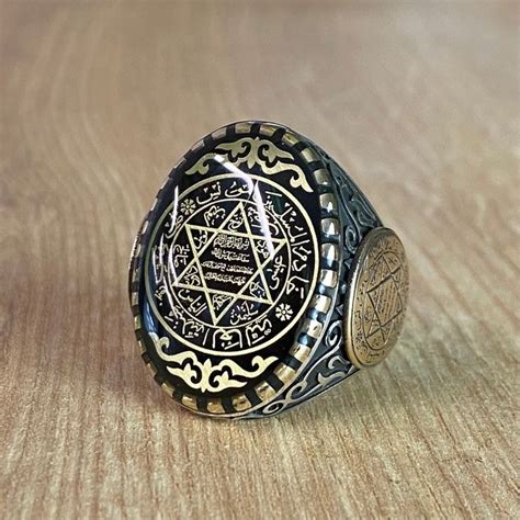 Seal Of Solomon Mens Ring Seal Of Solomon Star Of Solomon Ringstar Of Davidkabbalah Ring