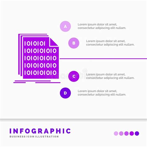Binary Code Coding Data Document Infographics Template For Website