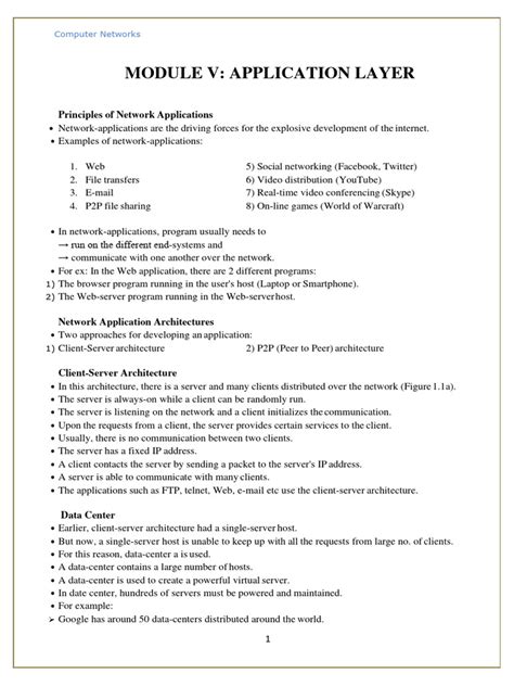 Module V Application Layer Pdf Domain Name System Peer To Peer