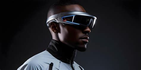 Premium Photo Tech Expert In Smart Glasses Focused On Virtual Coding