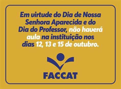 Comunicado Faccat Faculdades Integradas De Taquarars