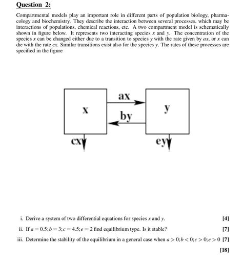 Solved Question 2 Compartmental Models Play An Important