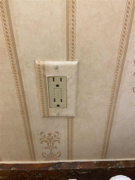This Hotel Bathroom Outlet Was Pattern Matched But The Electrician