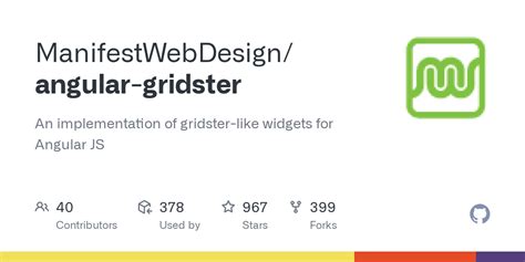 Github Manifestwebdesignangular Gridster An Implementation Of