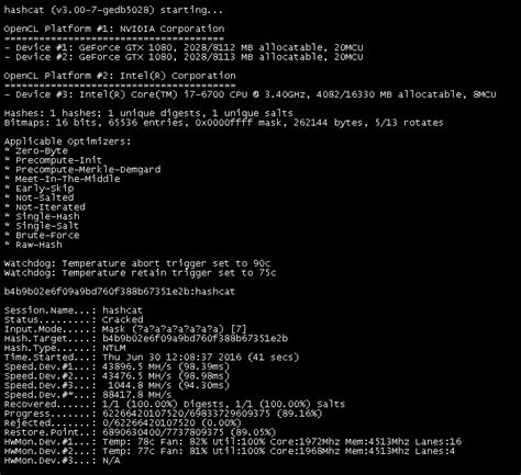 Hashcat 3 Integra Cpu Y Gpu Y Agrega Nuevos Algoritmos Para Crackear ~ Segu Info