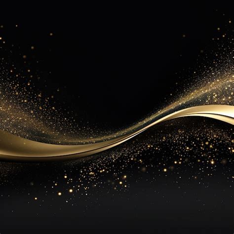 Premium Photo A Gold Wave With The Word Gold On It