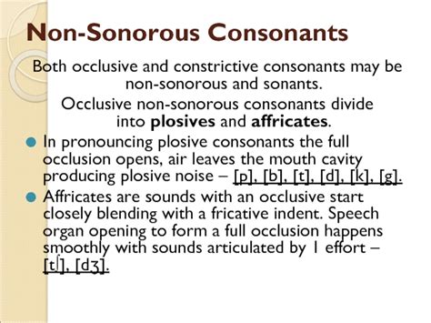 English Consonants Classification