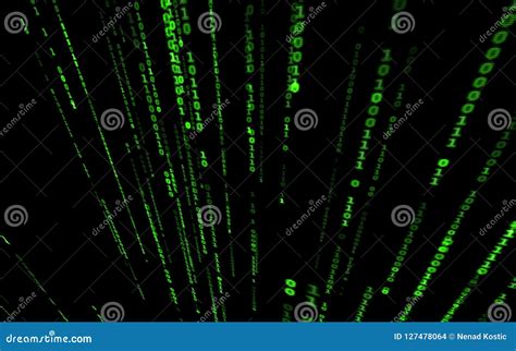 Computer Code Falling Matrix Style Stock Illustration Illustration