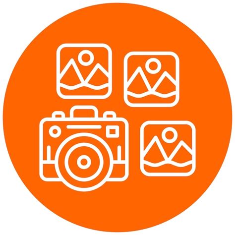 A Sign That Says Photo In Orange And White Premium Vector